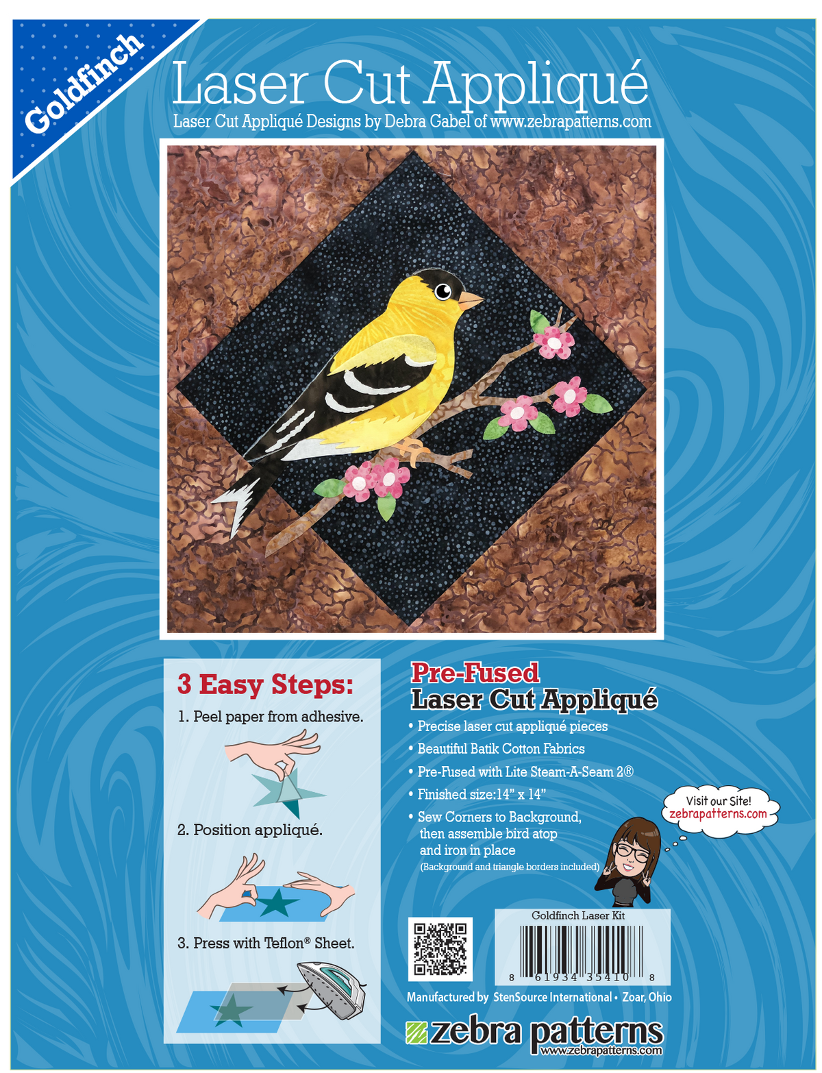Goldfinch Laser Cut Kit| Zebra Patterns